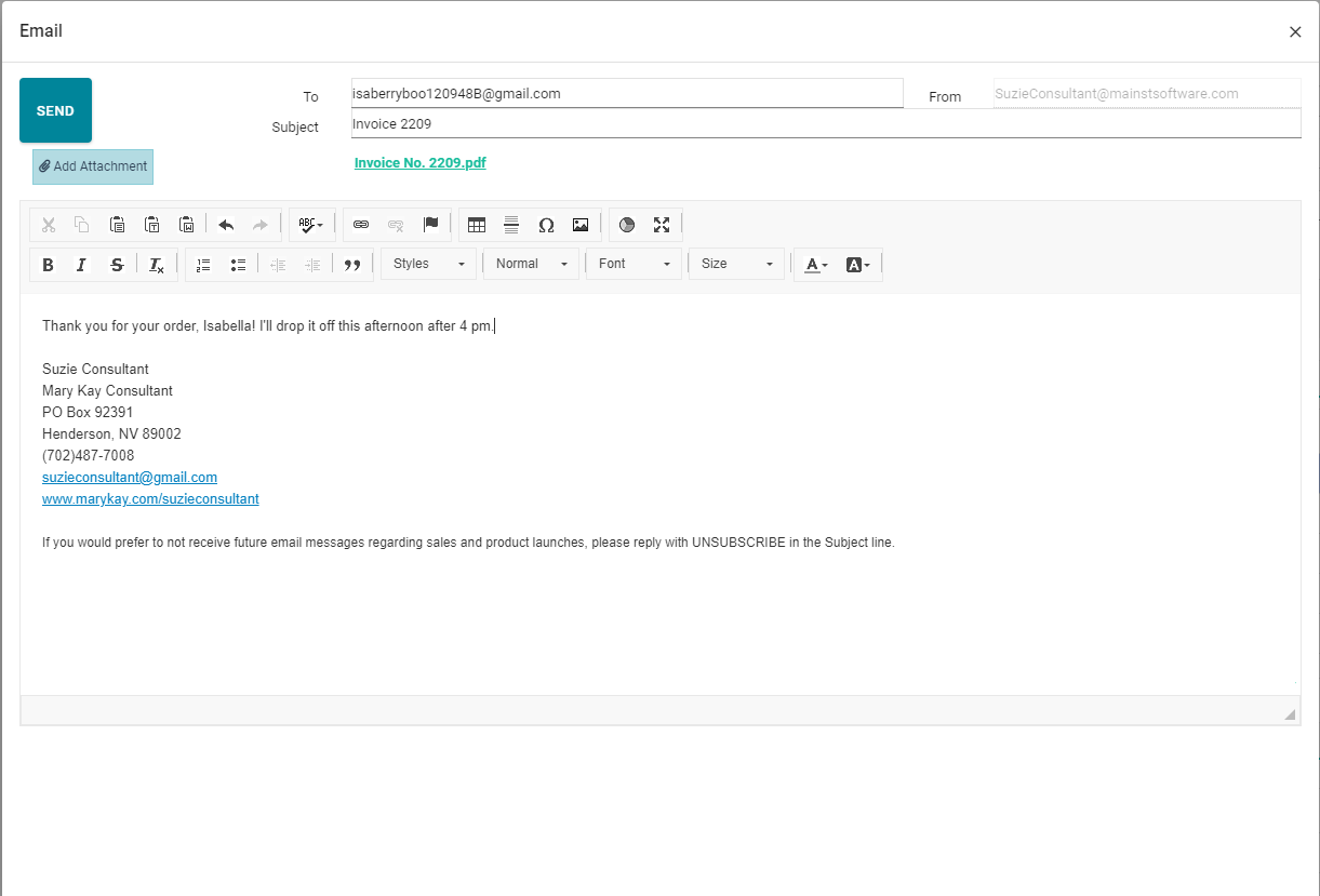 Email Messaging – Boulevard Online